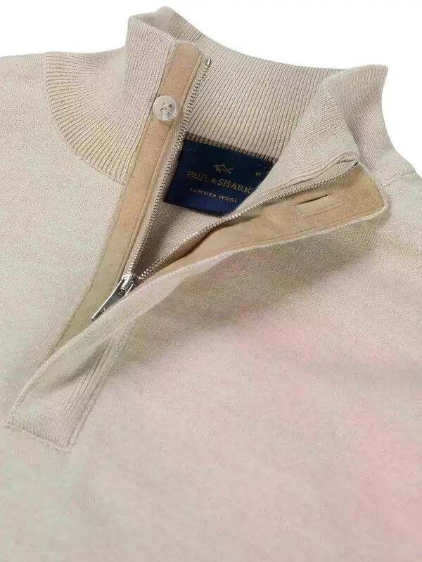 Paul & Shark Half-zip Sweater - Neutrals