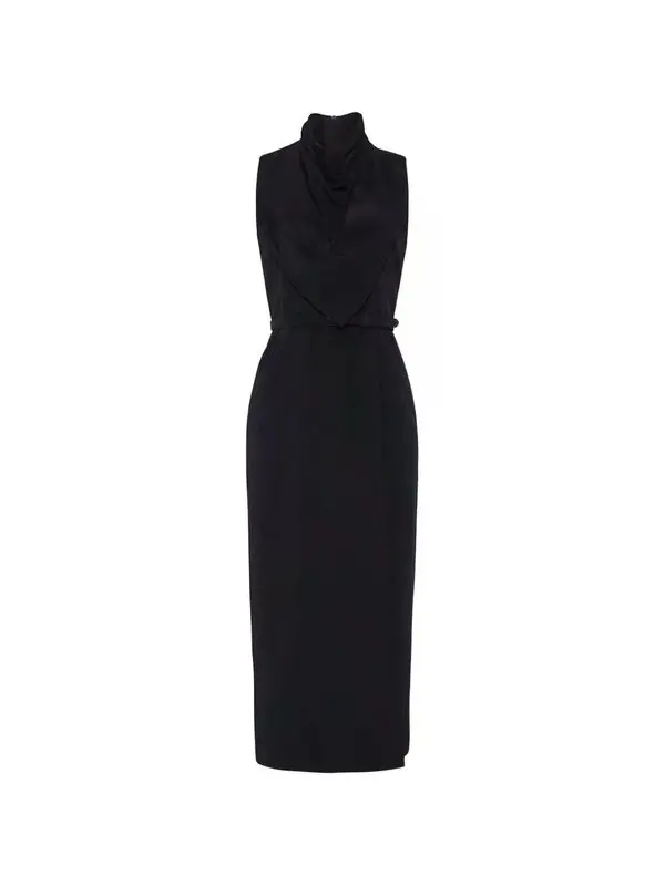 Adam Lippes Scarf-drape Silk-crepe Midi Dress