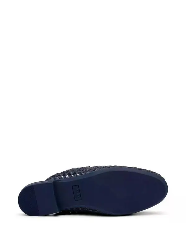 FRAU Woven Tassel Flat Mules - Blue