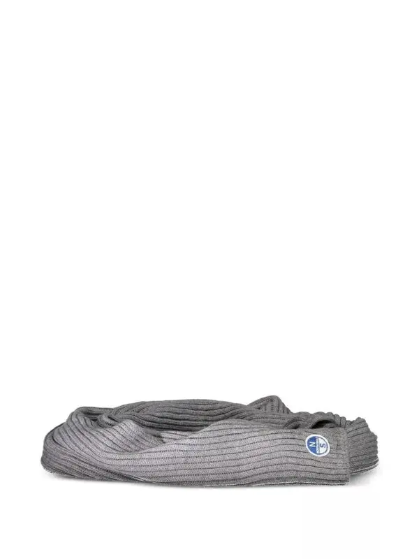 NORTH SAILS Ribbed-knit Logo-patch Scarf