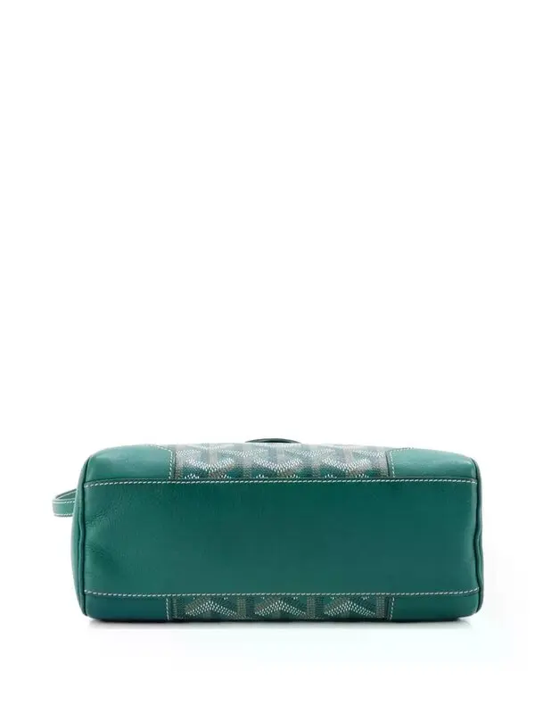Goyard Structured Saigon Top Handle Bag Coated Canvas With Leather Mini Satchel - Green