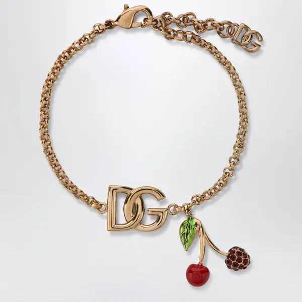 Dolce & Gabbana Logo Charm Chain Bracelet - Metal