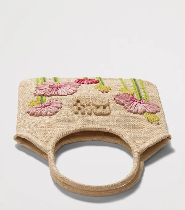 Miu Miu Raffia Ivy Tote Bag