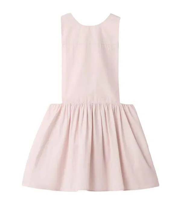 Miu Miu Cotton Poplin Pinafore Mini Dress - Pink