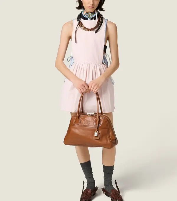 Miu Miu Cotton Poplin Pinafore Mini Dress