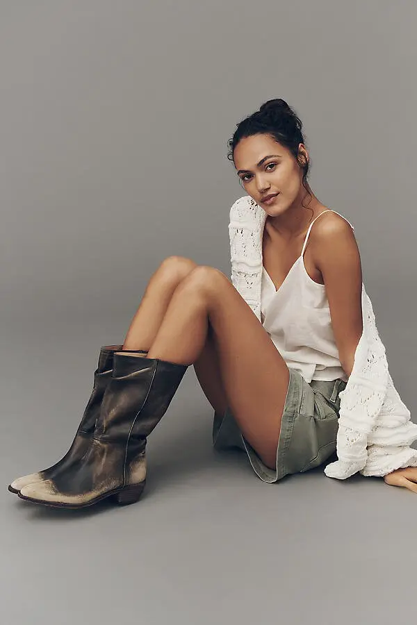 SILENT D Kacey Block Heel Boots - Brown
