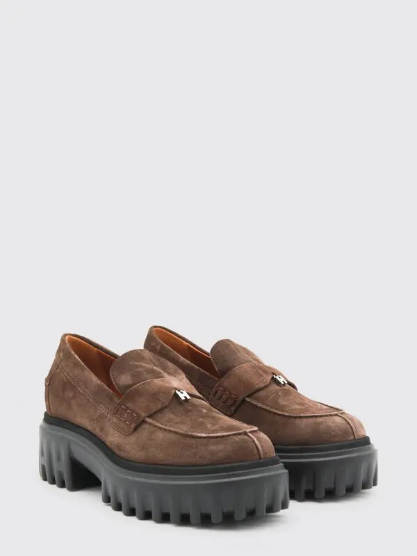 Hogan Suede Lug Sole Loafers