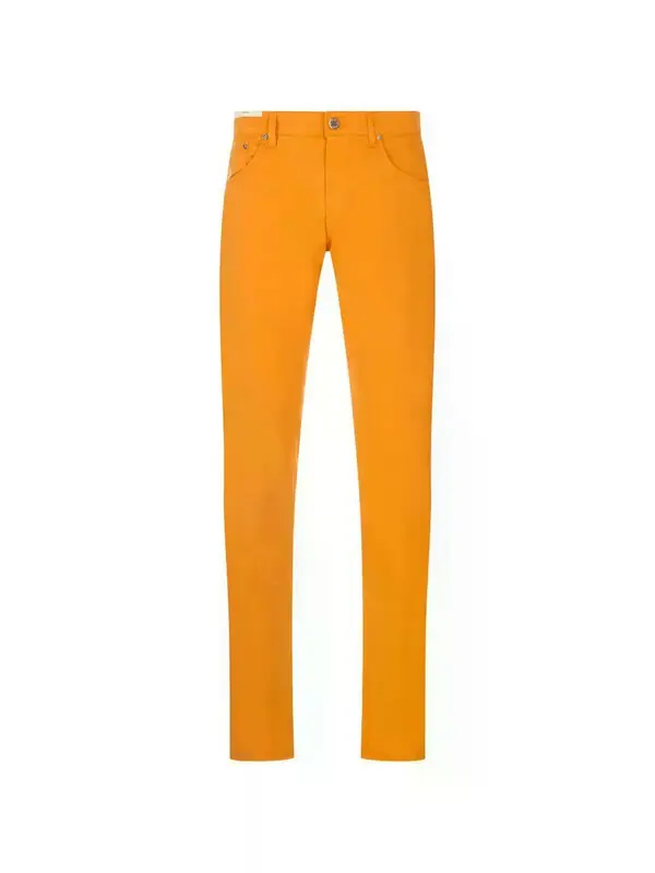 PT TORINO Chino Pants With Logo Patch - Orange