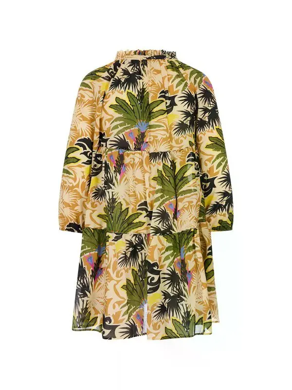 Anjuna Clara Embroidered Silk Kaftan Beach Dress