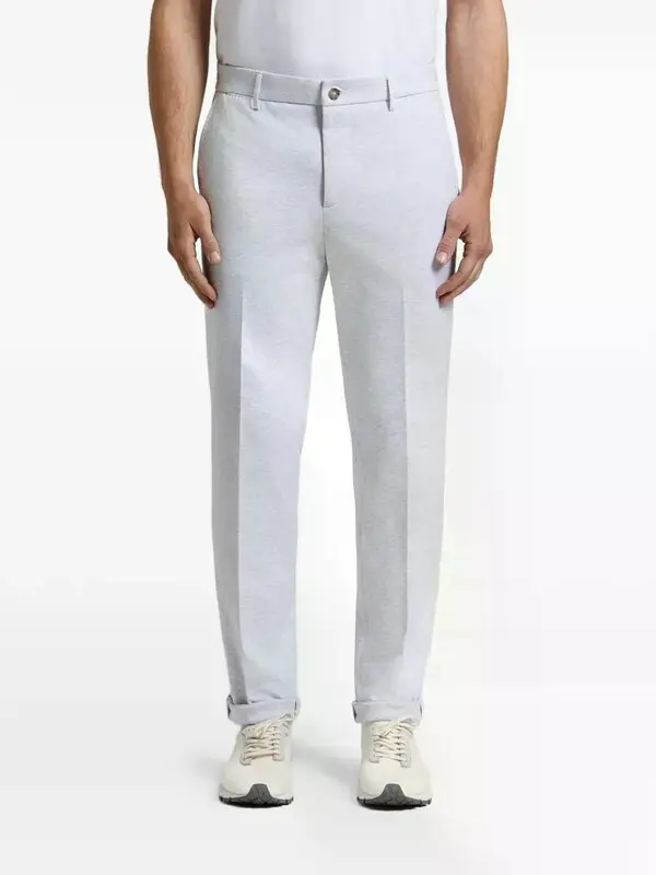 Peserico Tapered Turn-up Trousers - Grey