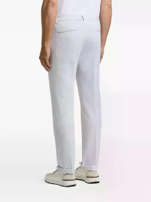 Peserico Tapered Turn-up Trousers - Grey