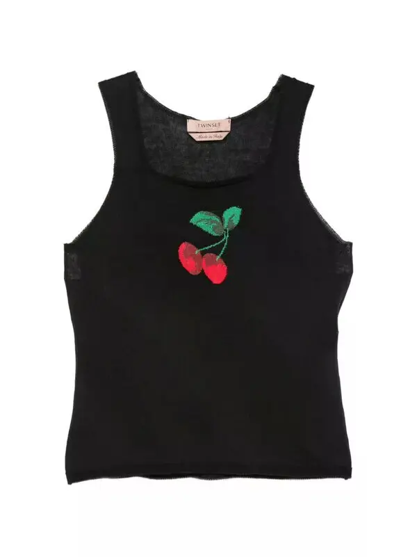 TWINSET Cherry-intarsia Top