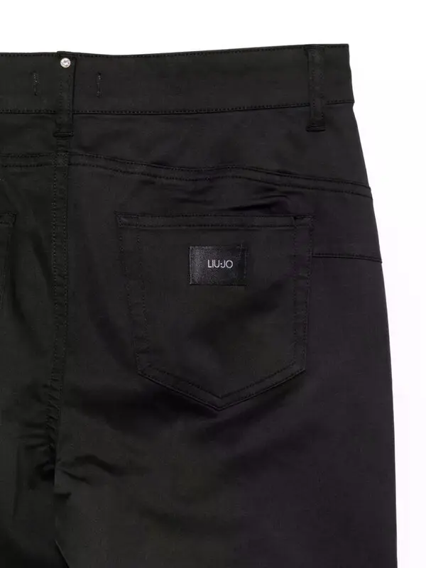 Liu Jo Slim-fit Trousers With Logo Patch