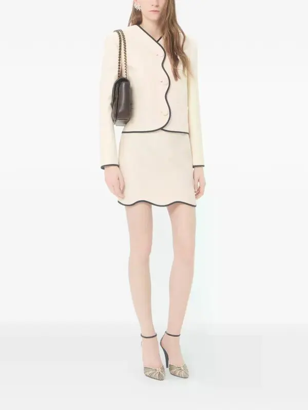 Valentino Garavani Crepe Couture Mini Skirt - Neutrals
