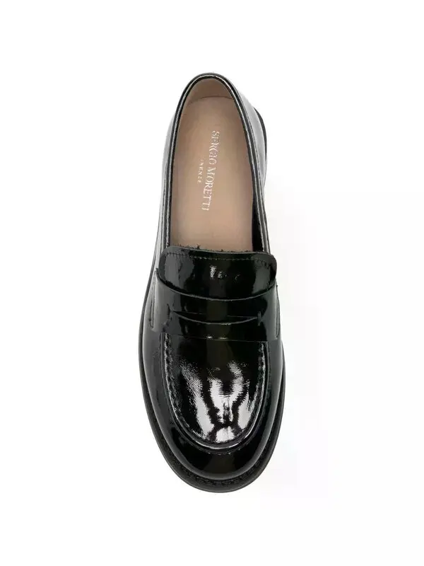 SERGIO MORETTI FIRENZE Patent-leather Penny Loafers