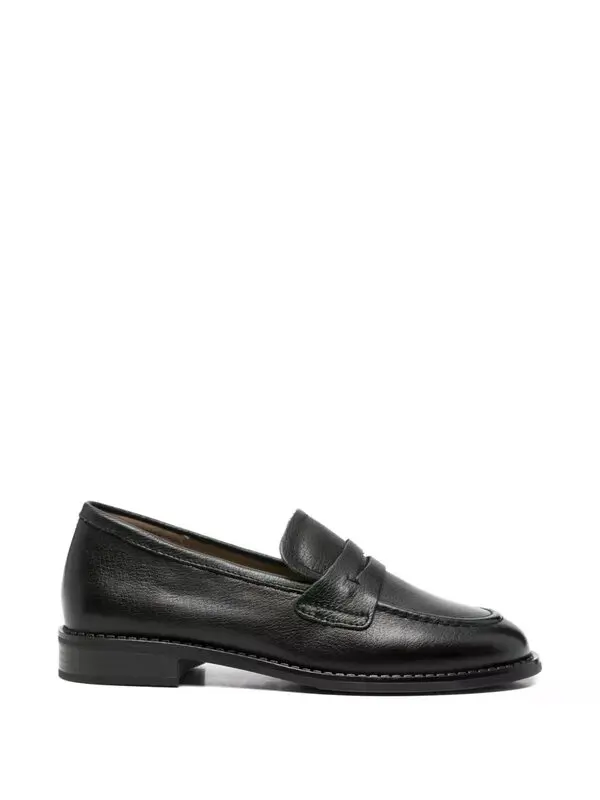 SERGIO MORETTI FIRENZE Penny Leather Loafers