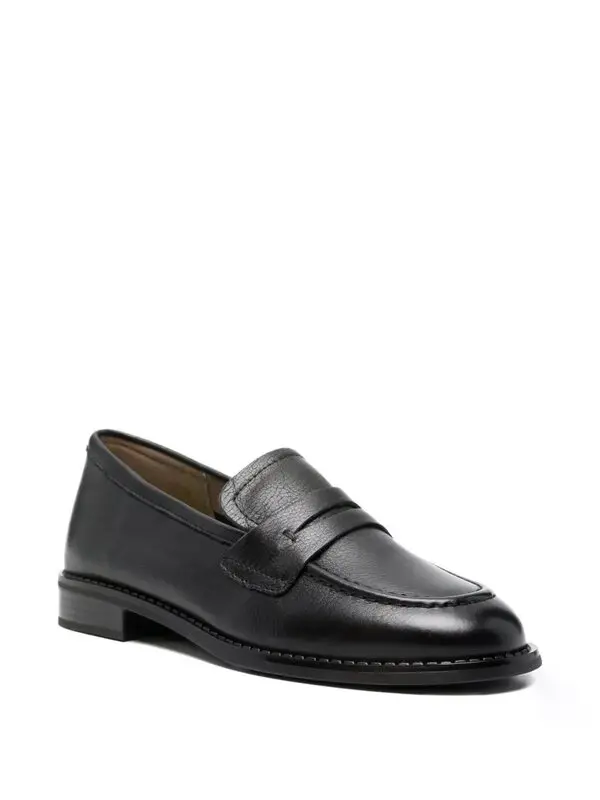 SERGIO MORETTI FIRENZE Penny Leather Loafers