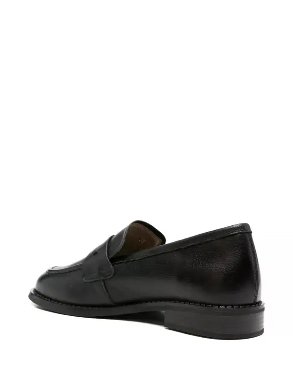 SERGIO MORETTI FIRENZE Penny Leather Loafers