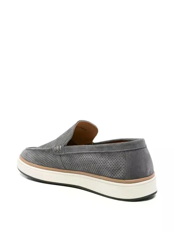 SERGIO MORETTI FIRENZE Perforated Suede Loafers