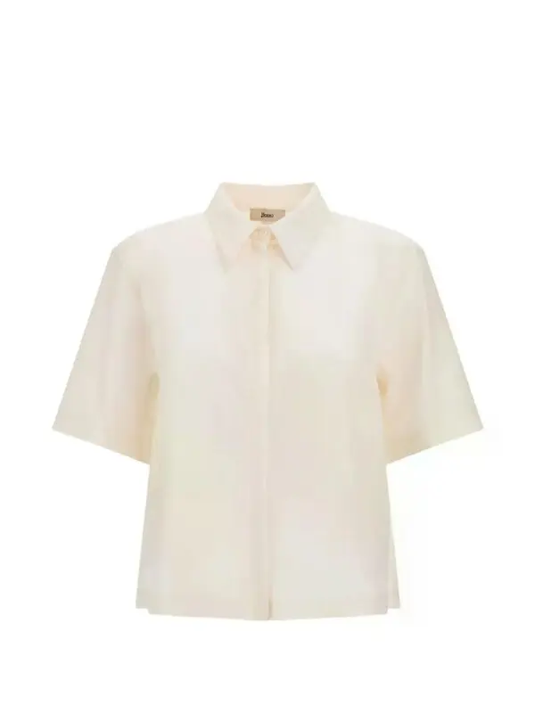 Herno Short-sleeved Wool Shirt