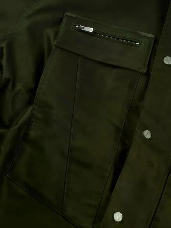 FFFPOSTALSERVICE Waxed Reflective-panel Jacket