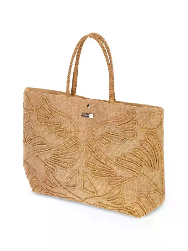 Herno Embroidered Jute Tote