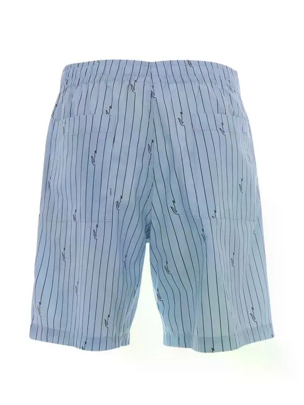 Lacoste Logo-print Pinstripe Shorts