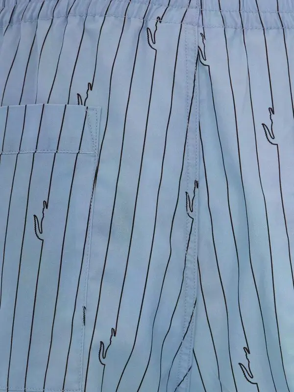 Lacoste Logo-print Pinstripe Shorts