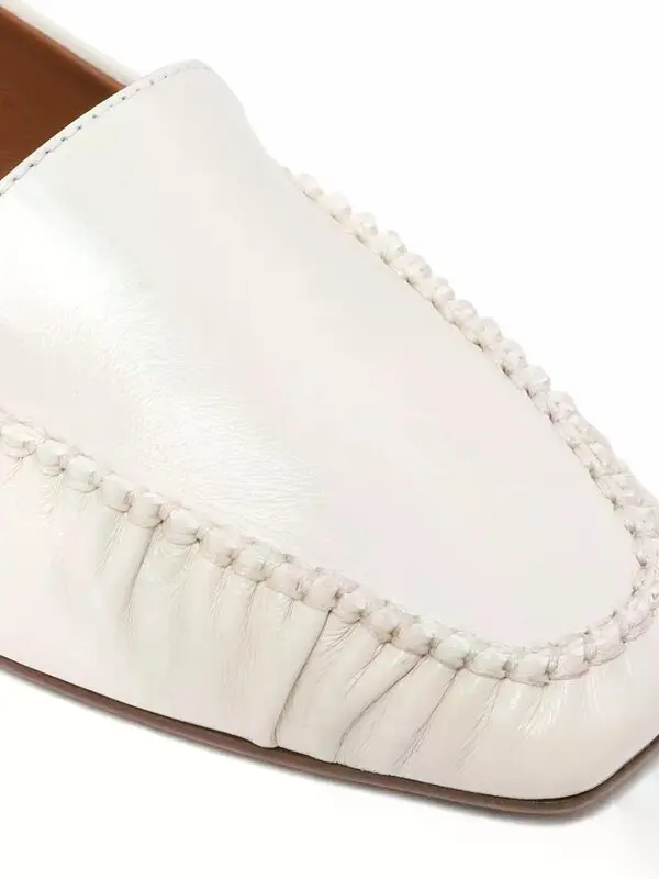 POLLINI Whipstitch-trimmed Loafers - Neutrals