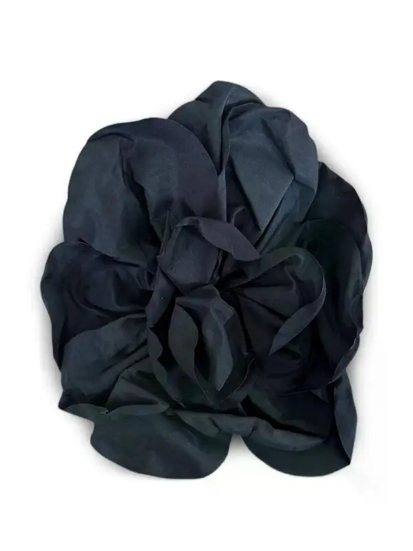 DOUUOD Floral Detail Scrunchie - Black