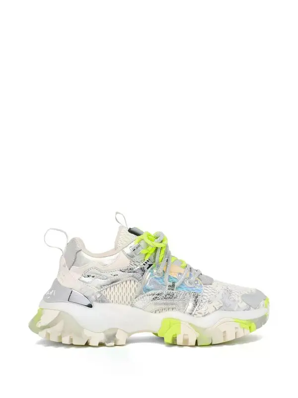 JOIA PARIS Metallic Panelled Lace Up Sneakers