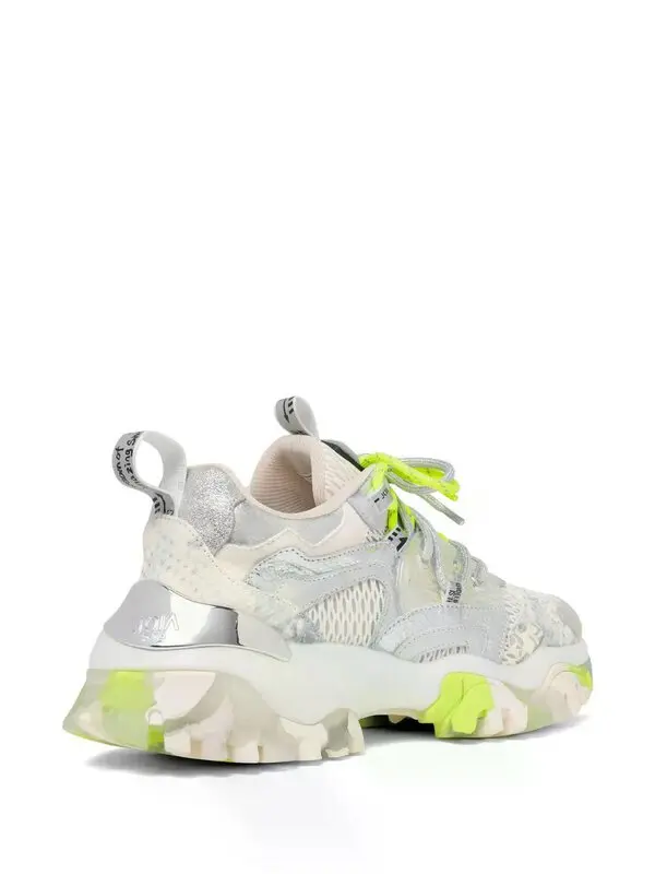 JOIA PARIS Metallic Panelled Lace Up Sneakers