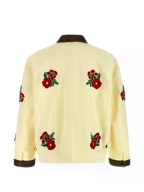 FOUND Floral-embroidered Cotton-twill Jacket