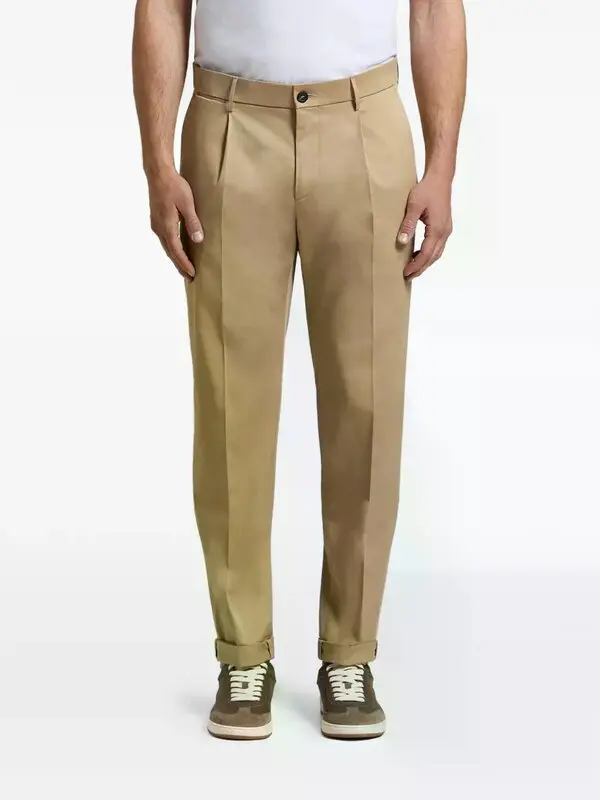 Peserico Pleated-front Turn-up Trousers