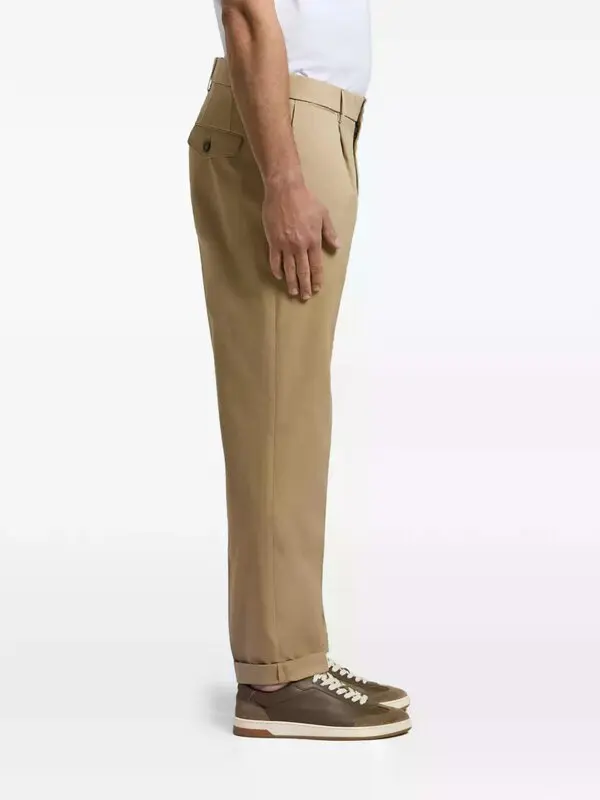 Peserico Pleated-front Turn-up Trousers
