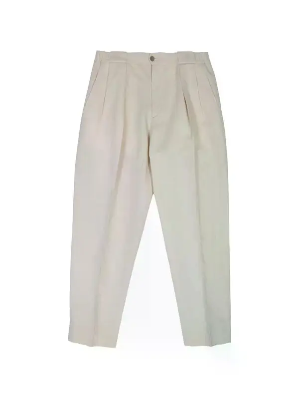 BRIGLIA 1949 Cream Pleated Elasticated Waist Trousers