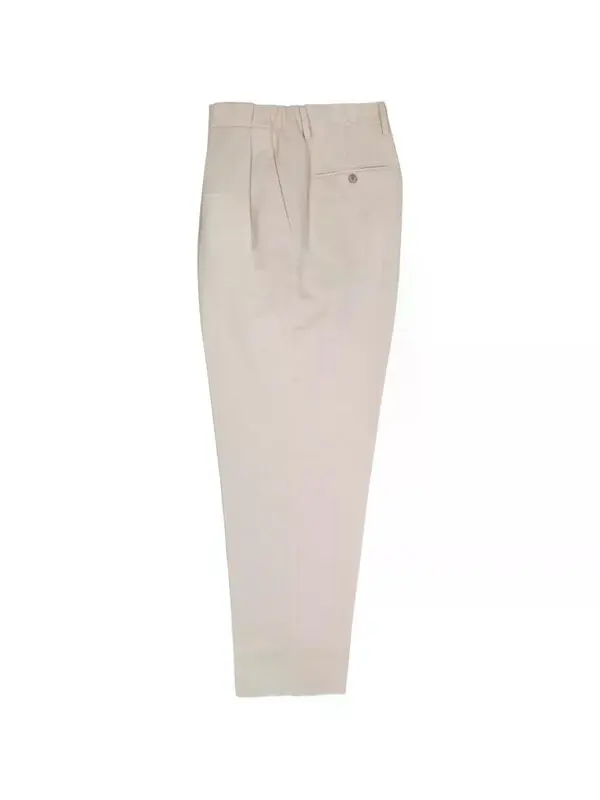 BRIGLIA 1949 Cream Pleated Elasticated Waist Trousers