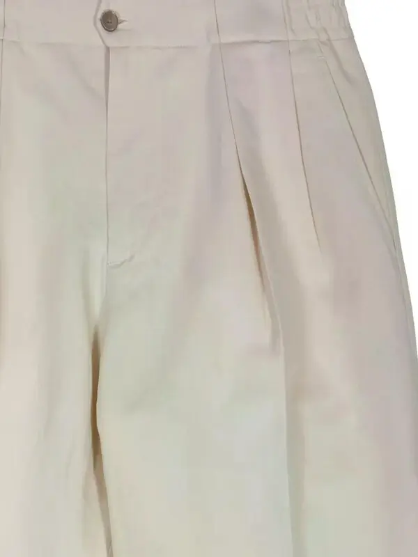 BRIGLIA 1949 Cream Pleated Elasticated Waist Trousers
