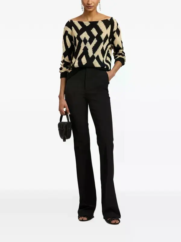 Ralph Lauren Patterned Boat-neck Sweater
