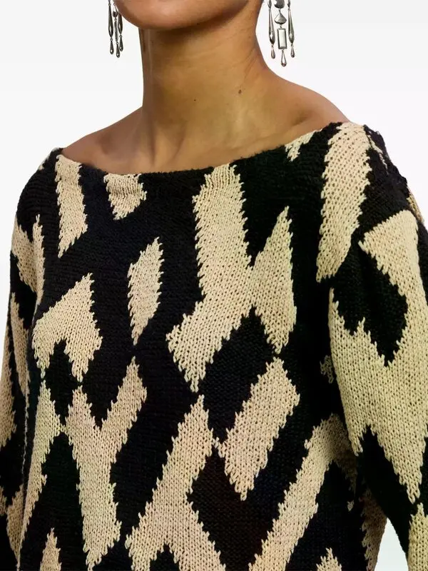 Ralph Lauren Patterned Boat-neck Sweater