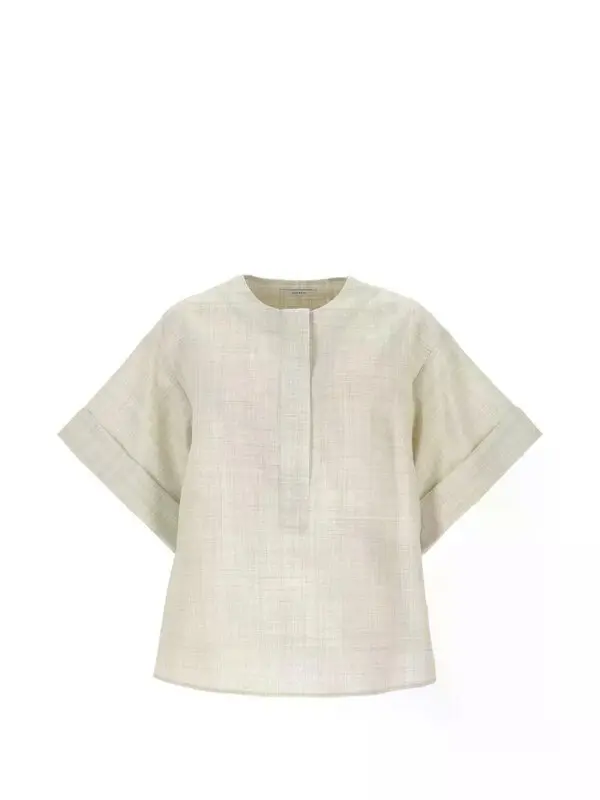 JOSEPH Yani Concealed-placket Turn-up Cuff Blouse