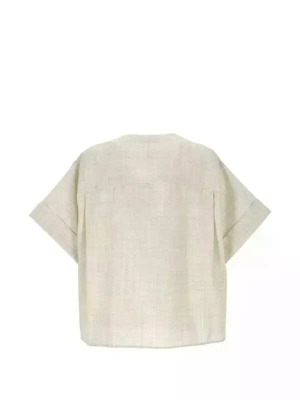 JOSEPH Yani Concealed-placket Turn-up Cuff Blouse