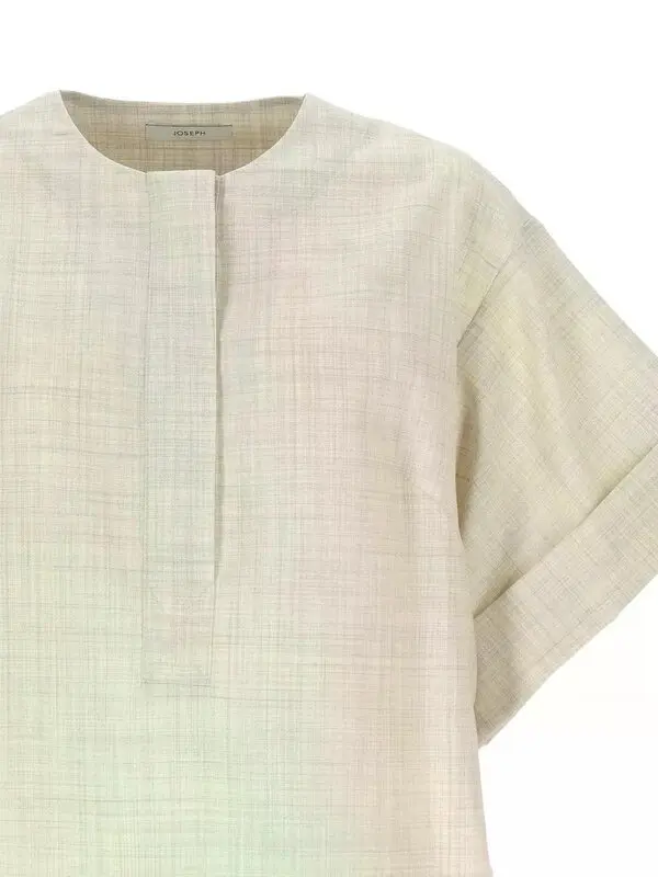 JOSEPH Yani Concealed-placket Turn-up Cuff Blouse