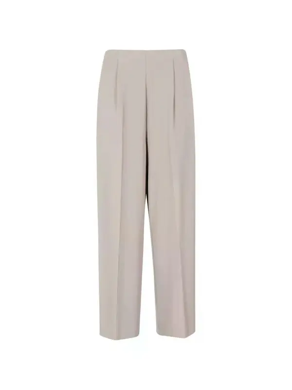 MEIMEIJ Pleated Trousers With Elasticated Waistband - Grey