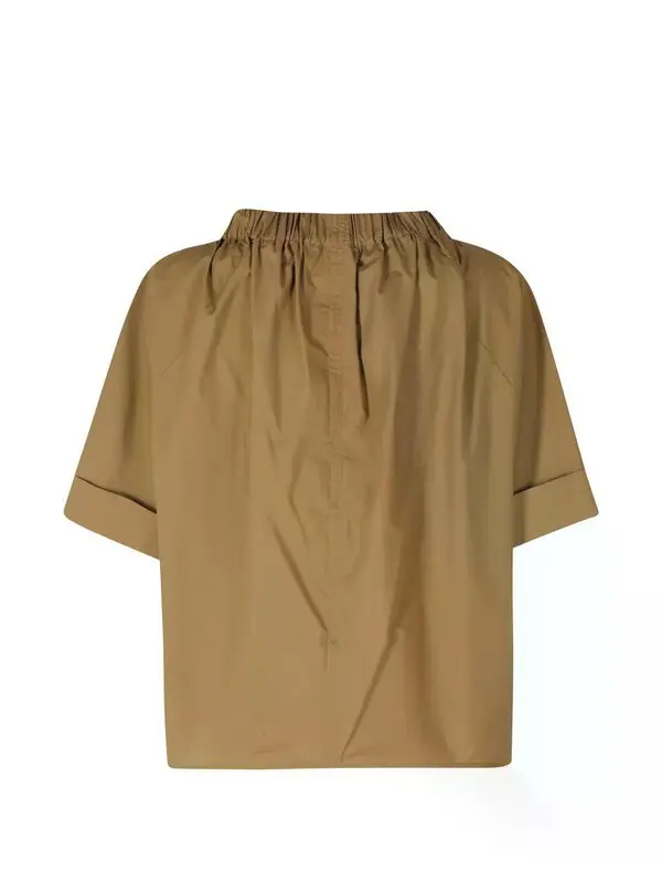MEIMEIJ Elasticated Neck Short-sleeve Blouse