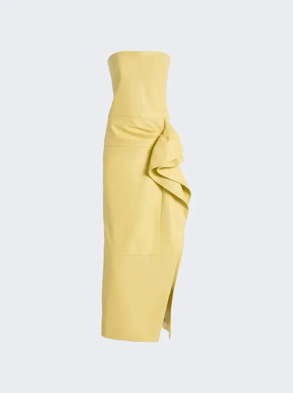 Proenza Schouler Alonna Leather Dress - Yellow