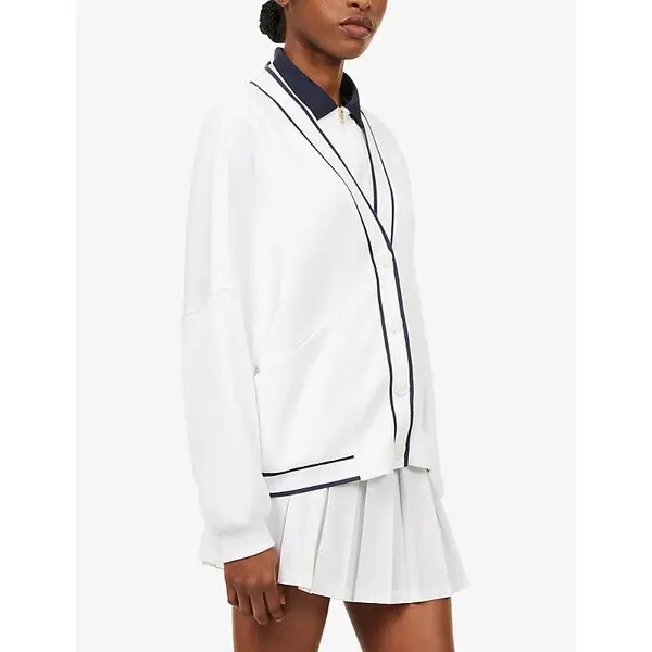 Varley Decker Knitted Cardigan - White