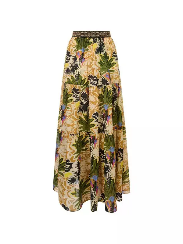 Anjuna Tropical-print Maxi Skirt
