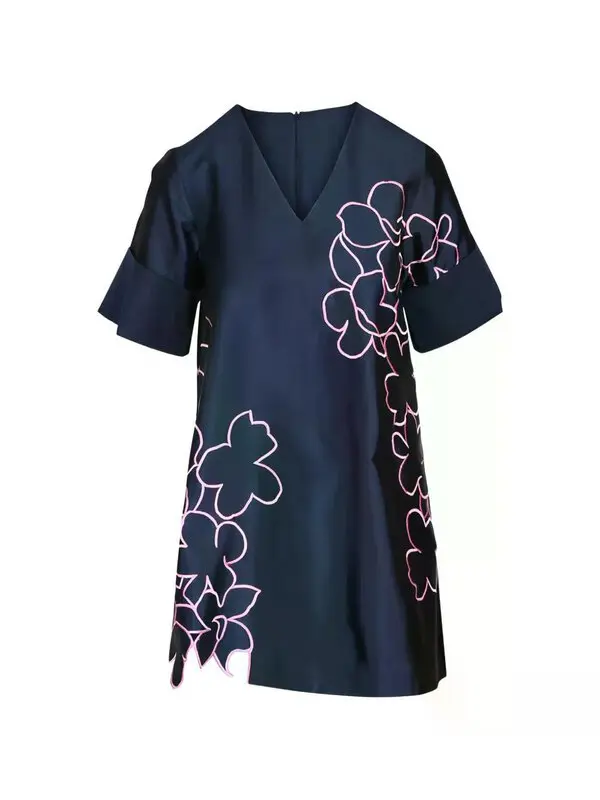 LOVEBIRDS Floral V-neck Mini Dress