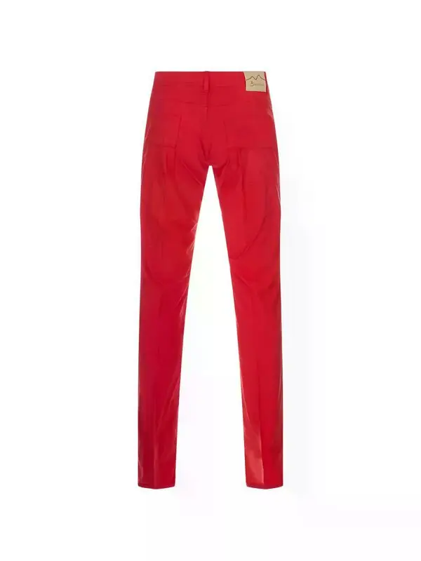 B SETTECENTO Logo-patch Slim-fit Trousers